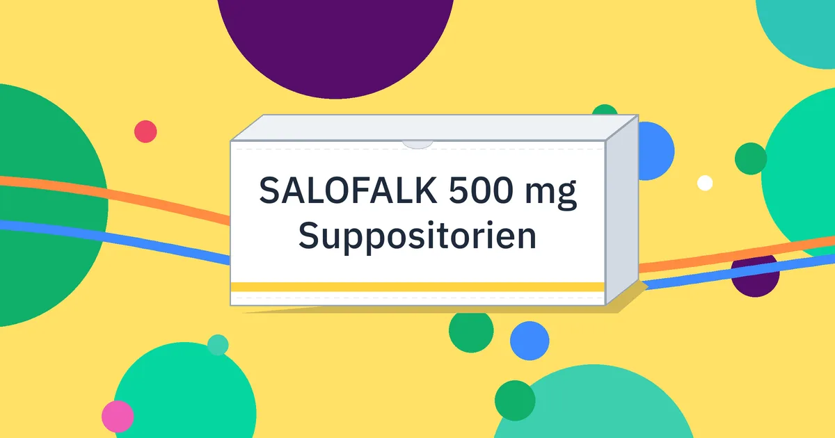 Symbolbild: Packung mit der Aufschrift SALOFALK 500 mg Suppositorien (PZN 14403635) – Verfügbarkeit und Bezug in Apotheken in Frankfurt am Main