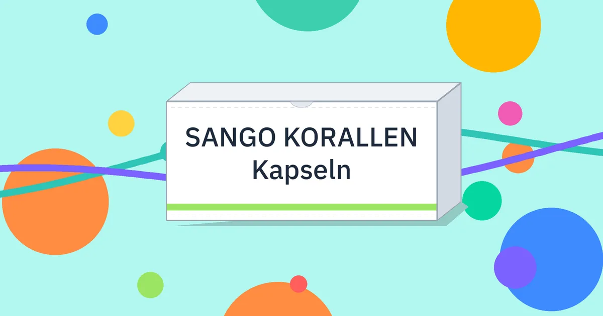 Symbolbild: Packung mit der Aufschrift SANGO KORALLEN Kapseln (PZN 19262168) – Verfügbarkeit und Bezug in Apotheken in Frankfurt am Main