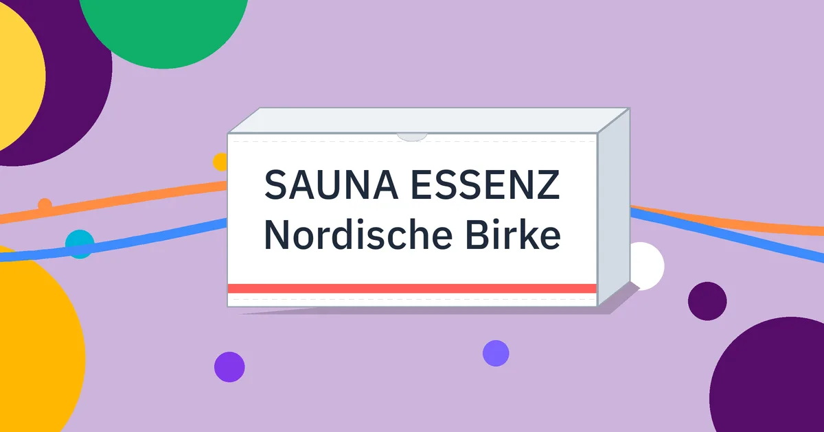 Symbolbild: Packung mit der Aufschrift SAUNA ESSENZ Nordische Birke (PZN 07735905) – Verfügbarkeit und Bezug in Apotheken in Frankfurt am Main