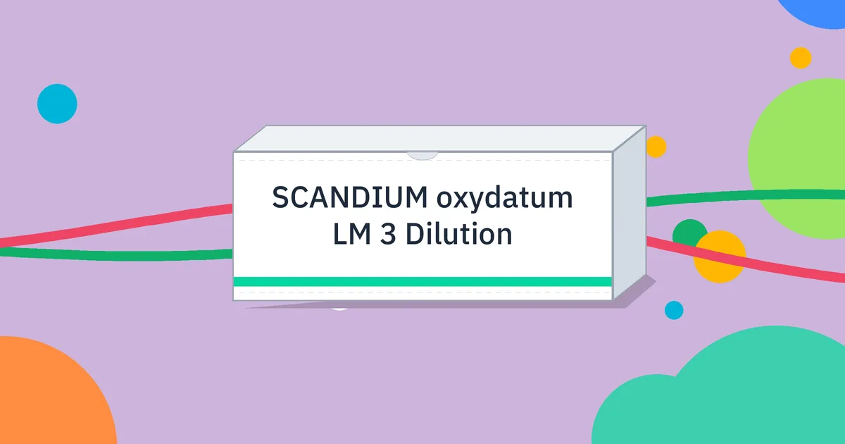 Symbolbild: Packung mit der Aufschrift SCANDIUM oxydatum LM 3 Dilution (PZN 13183410) – Verfügbarkeit und Bezug in Apotheken in Frankfurt am Main