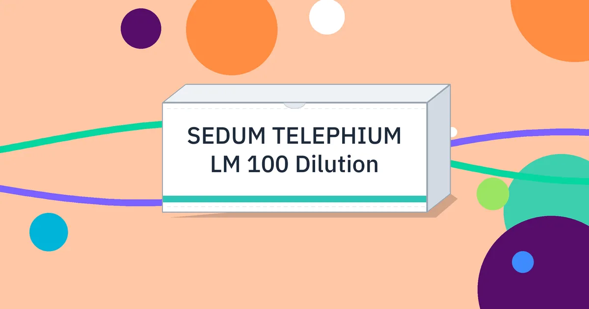 Symbolbild: Packung mit der Aufschrift SEDUM TELEPHIUM LM 100 Dilution (PZN 13694406) – Verfügbarkeit und Bezug in Apotheken in Frankfurt am Main