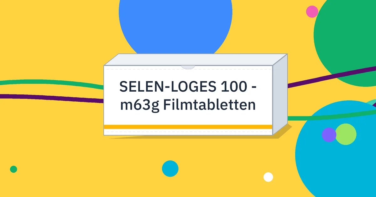 Symbolbild: Packung mit der Aufschrift SELEN-LOGES 100 -m63g Filmtabletten (PZN 17150229) – Verfügbarkeit und Bezug in Apotheken in Frankfurt am Main