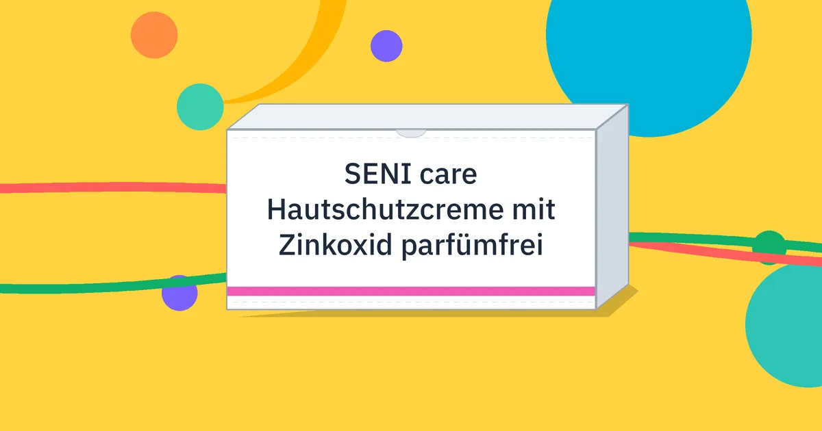 Symbolbild: Packung mit der Aufschrift SENI care Hautschutzcreme mit Zinkoxid parfümfrei (PZN 15815280) – Verfügbarkeit und Bezug in Apotheken in Frankfurt am Main