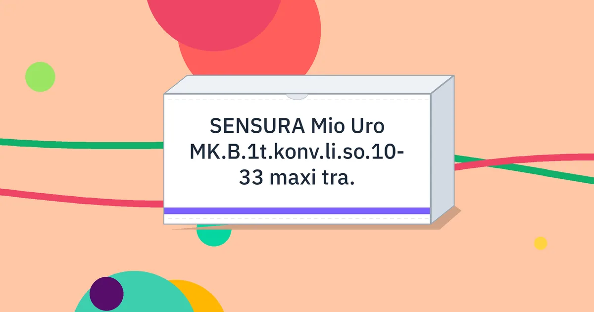 Symbolbild: Packung mit der Aufschrift SENSURA Mio Uro MK.B.1t.konv.li.so.10-33 maxi tra. (PZN 17852434) – Verfügbarkeit und Bezug in Apotheken in Frankfurt am Main