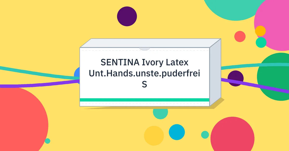 Symbolbild: Packung mit der Aufschrift SENTINA Ivory Latex Unt.Hands.unste.puderfrei S (PZN 19919697) – Verfügbarkeit und Bezug in Apotheken in Frankfurt am Main