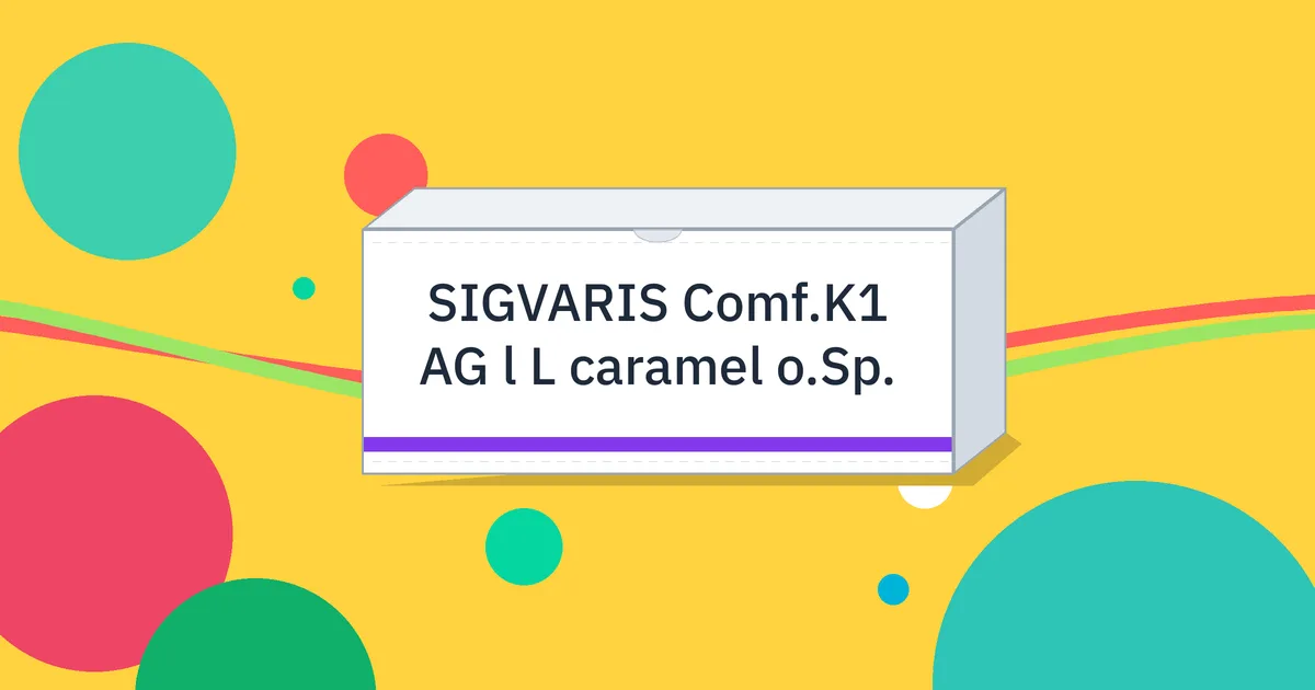 Symbolbild: Packung mit der Aufschrift SIGVARIS Comf.K1 AG l L caramel o.Sp. (PZN 17042422) – Verfügbarkeit und Bezug in Apotheken in Frankfurt am Main