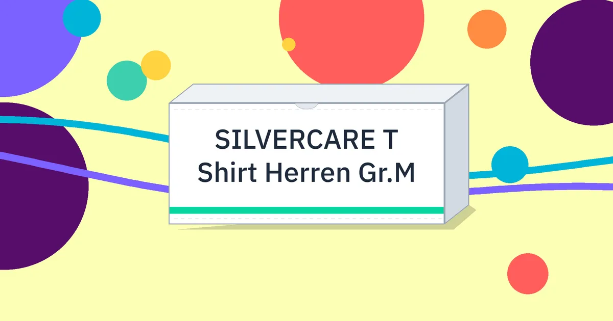 Symbolbild: Packung mit der Aufschrift SILVERCARE T Shirt Herren Gr.M (PZN 09270913) – Verfügbarkeit und Bezug in Apotheken in Frankfurt am Main