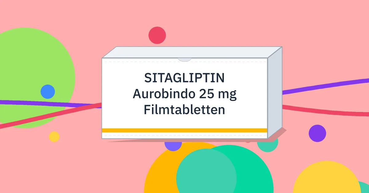 Symbolbild: Packung mit der Aufschrift SITAGLIPTIN Aurobindo 25 mg Filmtabletten (PZN 17844966) – Verfügbarkeit und Bezug in Apotheken in Frankfurt am Main