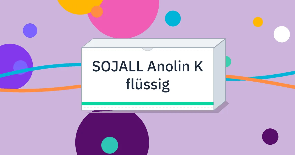 Symbolbild: Packung mit der Aufschrift SOJALL Anolin K flüssig (PZN 16572595) – Verfügbarkeit und Bezug in Apotheken in Frankfurt am Main