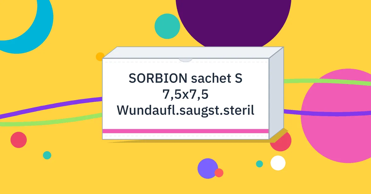Symbolbild: Packung mit der Aufschrift SORBION sachet S 7,5x7,5 Wundaufl.saugst.steril (PZN 06099229) – Verfügbarkeit und Bezug in Apotheken in Frankfurt am Main