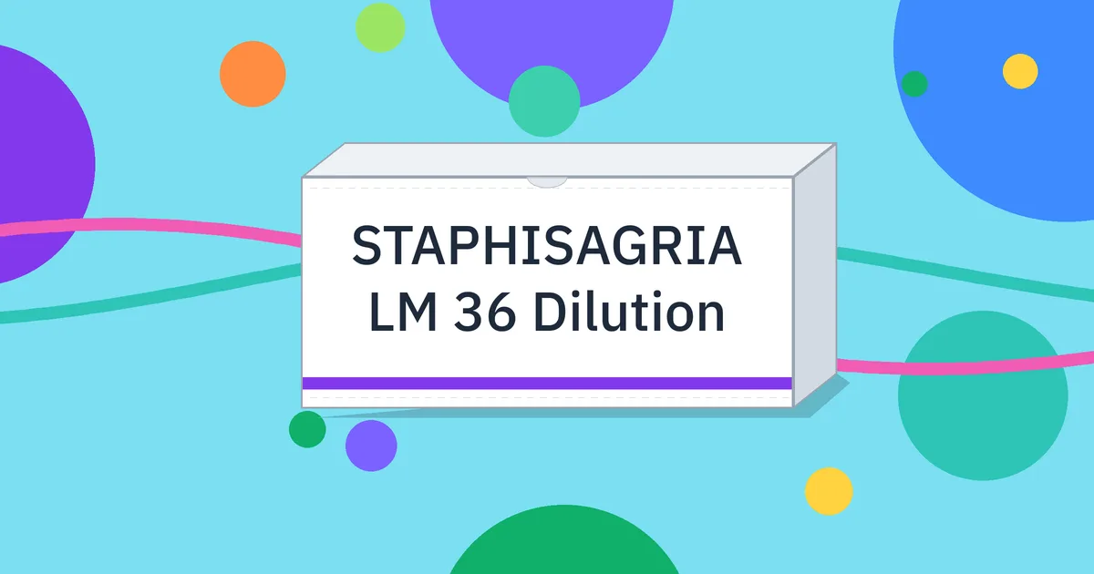 Symbolbild: Packung mit der Aufschrift STAPHISAGRIA LM 36 Dilution (PZN 13199782) – Verfügbarkeit und Bezug in Apotheken in Frankfurt am Main