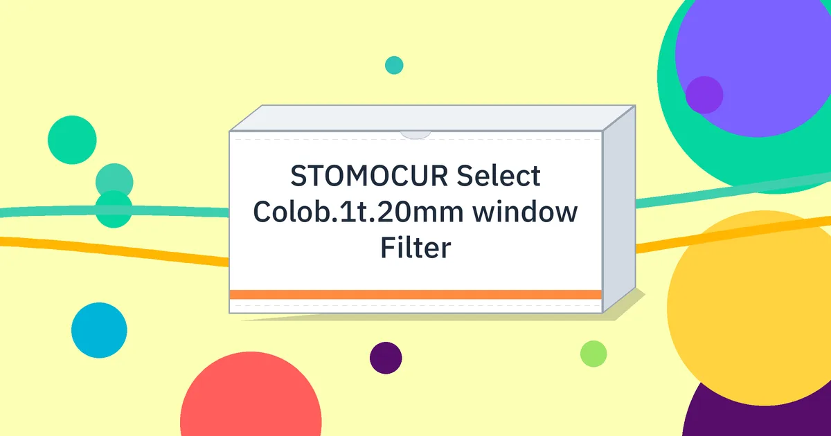 Symbolbild: Packung mit der Aufschrift STOMOCUR Select Colob.1t.20mm window Filter (PZN 18239109) – Verfügbarkeit und Bezug in Apotheken in Frankfurt am Main