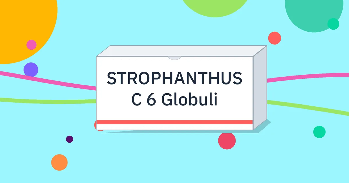 Symbolbild: Packung mit der Aufschrift STROPHANTHUS C 6 Globuli (PZN 19716988) – Verfügbarkeit und Bezug in Apotheken in Frankfurt am Main