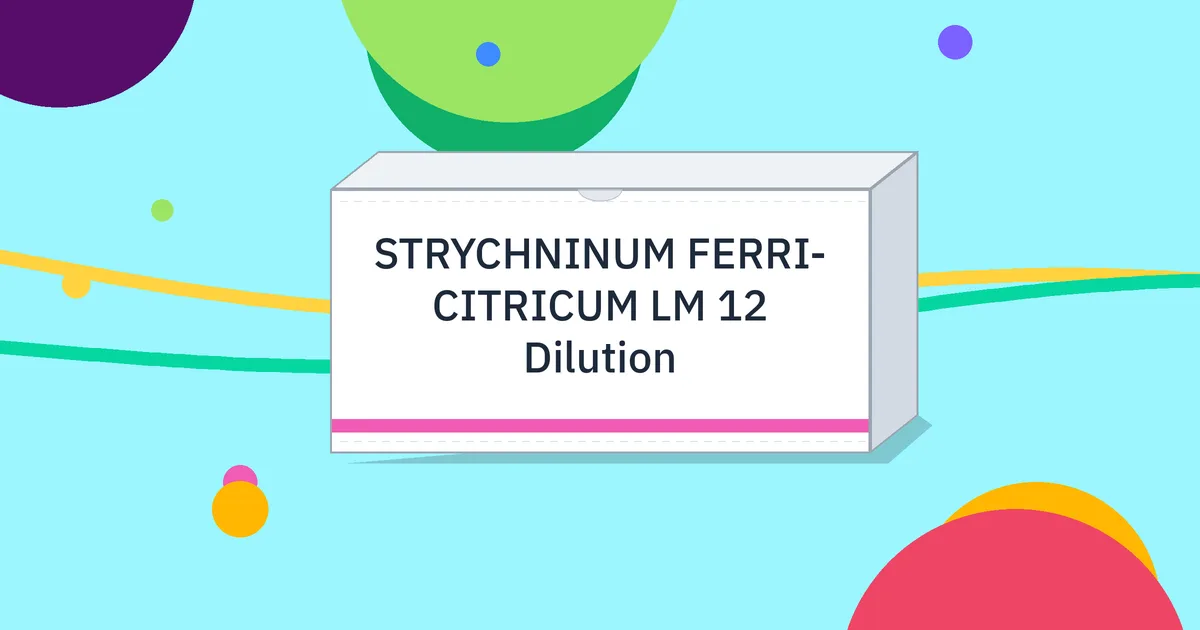 Symbolbild: Packung mit der Aufschrift STRYCHNINUM FERRI-CITRICUM LM 12 Dilution (PZN 13206275) – Verfügbarkeit und Bezug in Apotheken in Frankfurt am Main