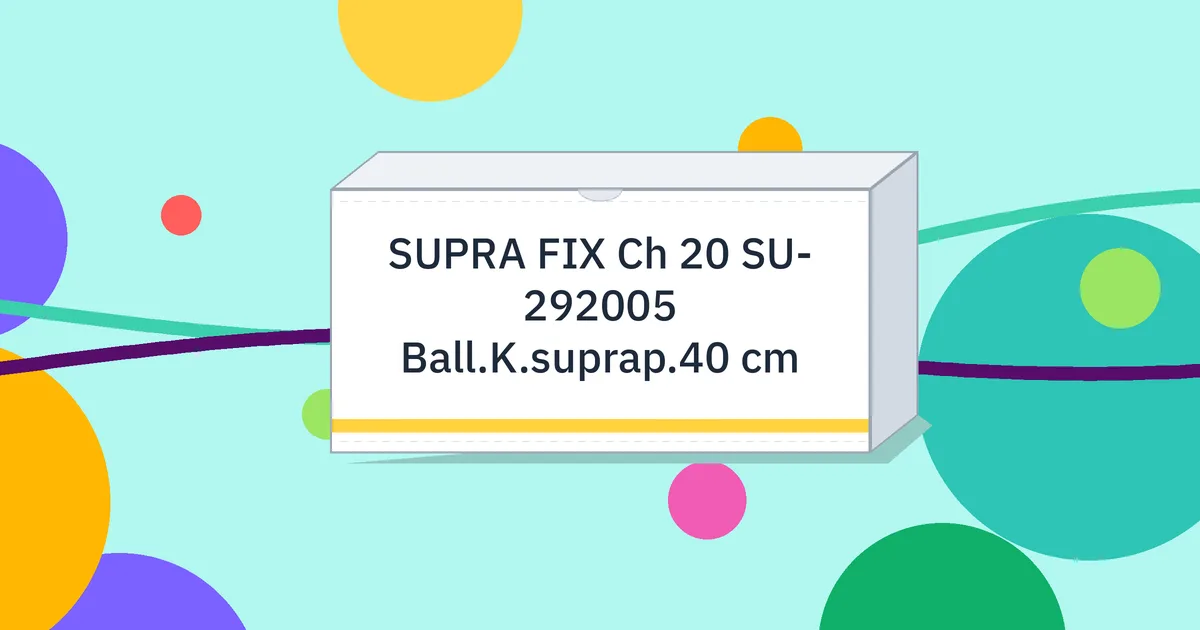 Symbolbild: Packung mit der Aufschrift SUPRA FIX Ch 20 SU-292005 Ball.K.suprap.40 cm (PZN 00445653) – Verfügbarkeit und Bezug in Apotheken in Frankfurt am Main