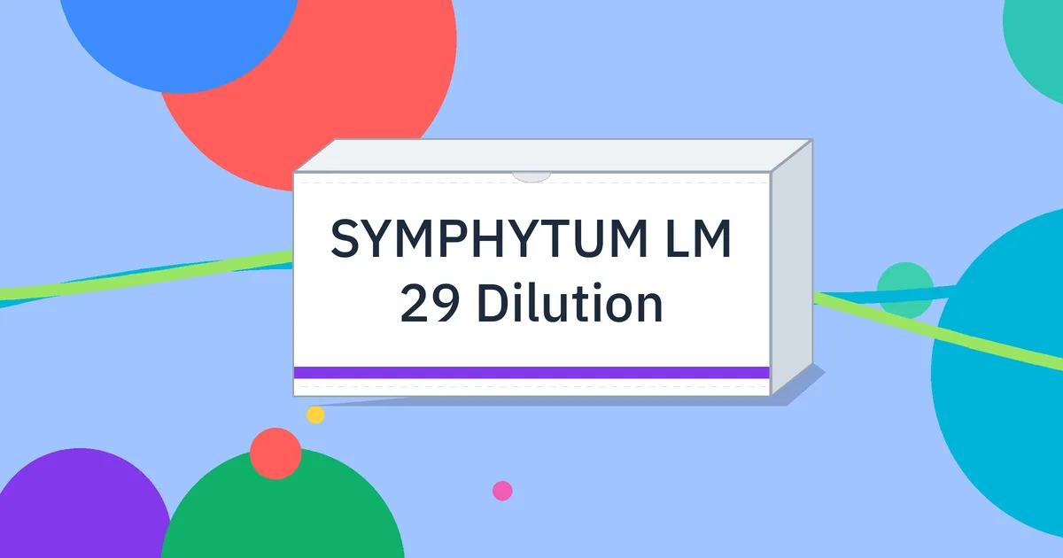 Symbolbild: Packung mit der Aufschrift SYMPHYTUM LM 29 Dilution (PZN 13211891) – Verfügbarkeit und Bezug in Apotheken in Frankfurt am Main