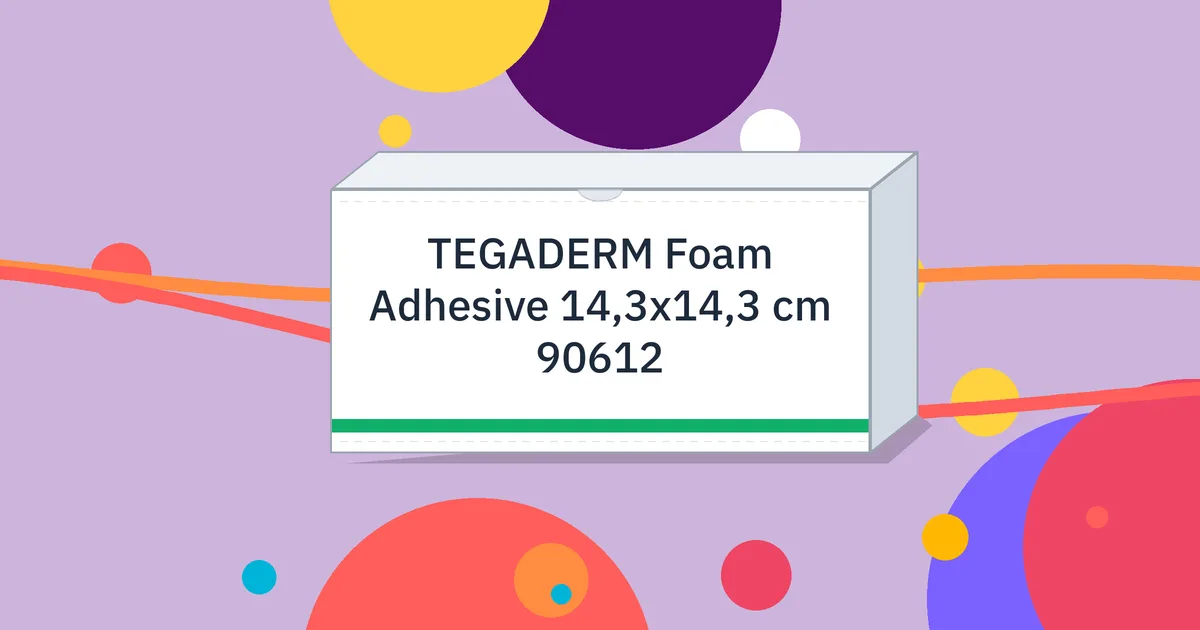 Symbolbild: Packung mit der Aufschrift TEGADERM Foam Adhesive 14,3x14,3 cm 90612 (PZN 13886063) – Verfügbarkeit und Bezug in Apotheken in Frankfurt am Main