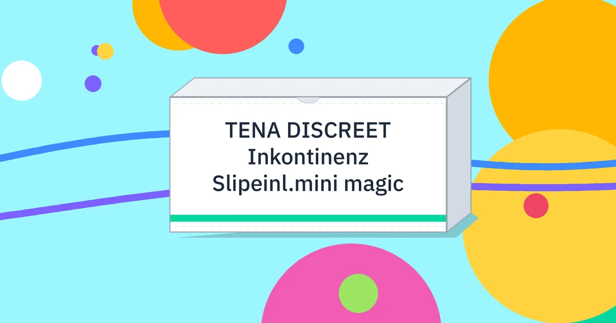 Symbolbild: Packung mit der Aufschrift TENA DISCREET Inkontinenz Slipeinl.mini magic (PZN 13857156) – Verfügbarkeit und Bezug in Apotheken in Frankfurt am Main