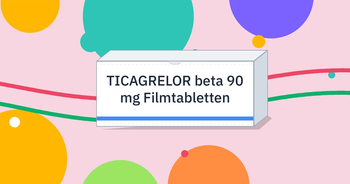 Symbolbild: Packung mit der Aufschrift TICAGRELOR beta 90 mg Filmtabletten (PZN 19181412) – Verfügbarkeit und Bezug in Apotheken in Frankfurt am Main