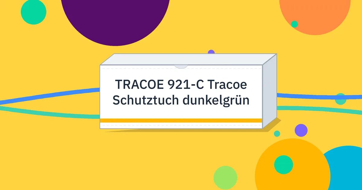 Symbolbild: Packung mit der Aufschrift TRACOE 921-C Tracoe Schutztuch dunkelgrün (PZN 02721353) – Verfügbarkeit und Bezug in Apotheken in Frankfurt am Main