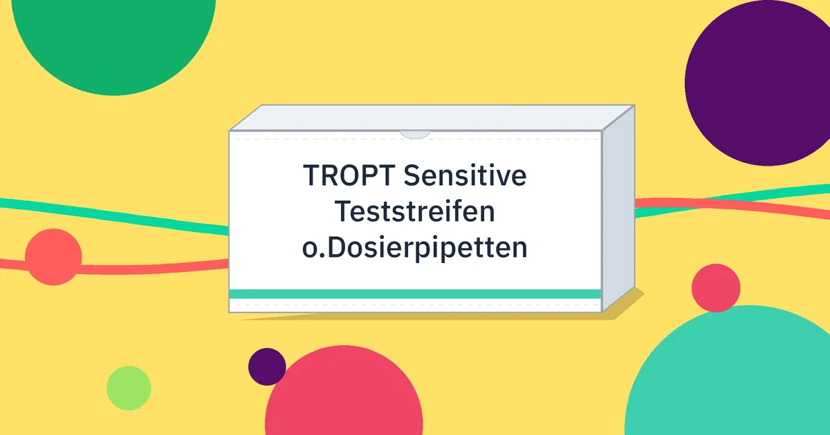 Symbolbild: Packung mit der Aufschrift TROPT Sensitive Teststreifen o.Dosierpipetten (PZN 08420730) – Verfügbarkeit und Bezug in Apotheken in Frankfurt am Main