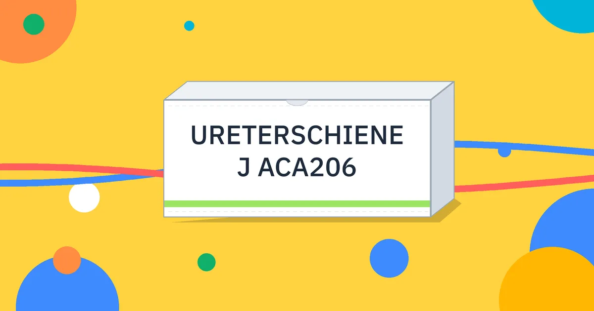 Symbolbild: Packung mit der Aufschrift URETERSCHIENE J ACA206 (PZN 00154223) – Verfügbarkeit und Bezug in Apotheken in Frankfurt am Main