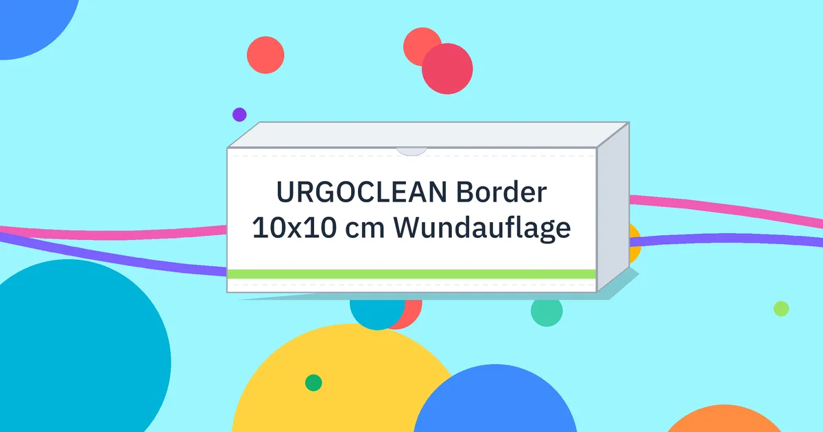 Symbolbild: Packung mit der Aufschrift URGOCLEAN Border 10x10 cm Wundauflage (PZN 20299604) – Verfügbarkeit und Bezug in Apotheken in Frankfurt am Main