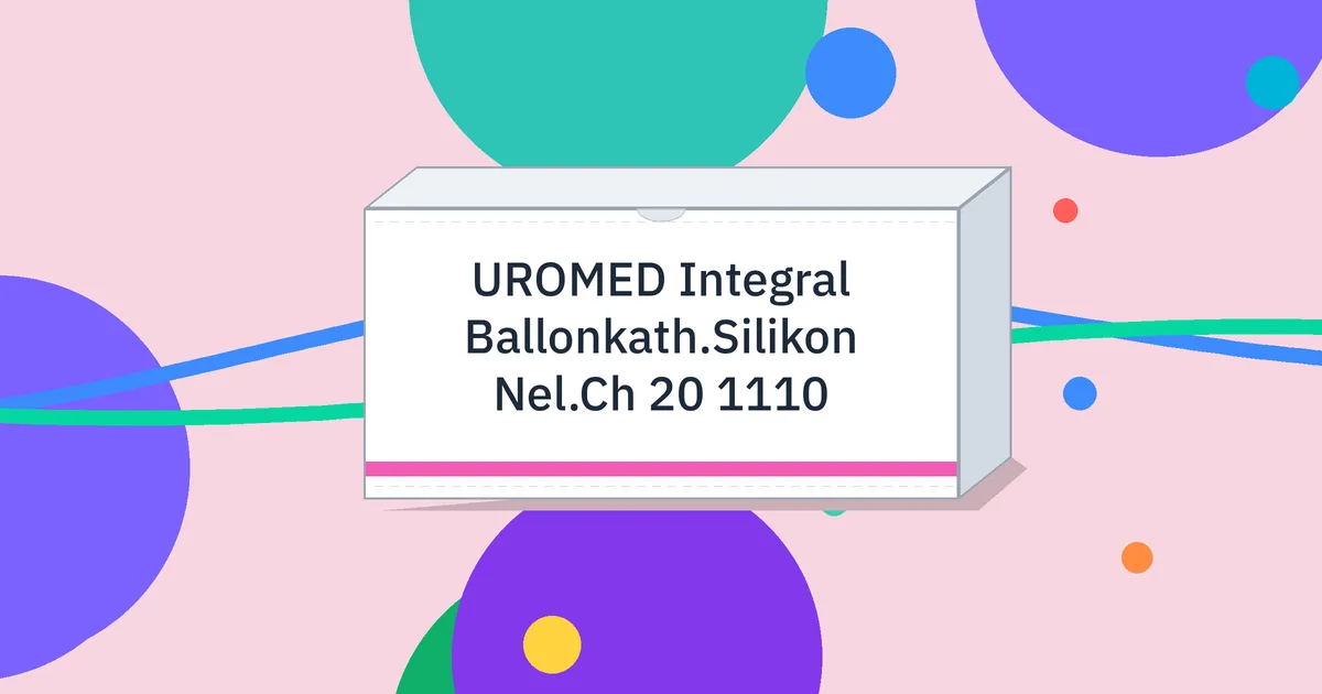 Symbolbild: Packung mit der Aufschrift UROMED Integral Ballonkath.Silikon Nel.Ch 20 1110 (PZN 03953640) – Verfügbarkeit und Bezug in Apotheken in Frankfurt am Main