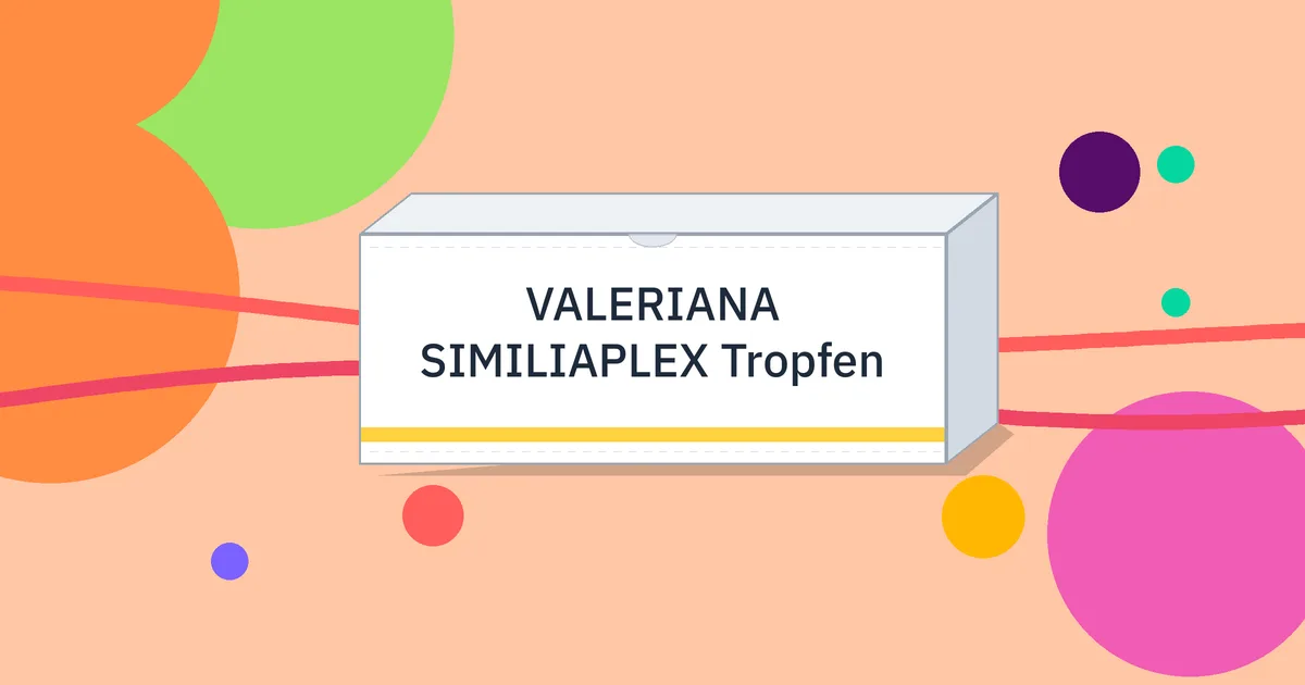 Symbolbild: Packung mit der Aufschrift VALERIANA SIMILIAPLEX Tropfen (PZN 01355030) – Verfügbarkeit und Bezug in Apotheken in Frankfurt am Main