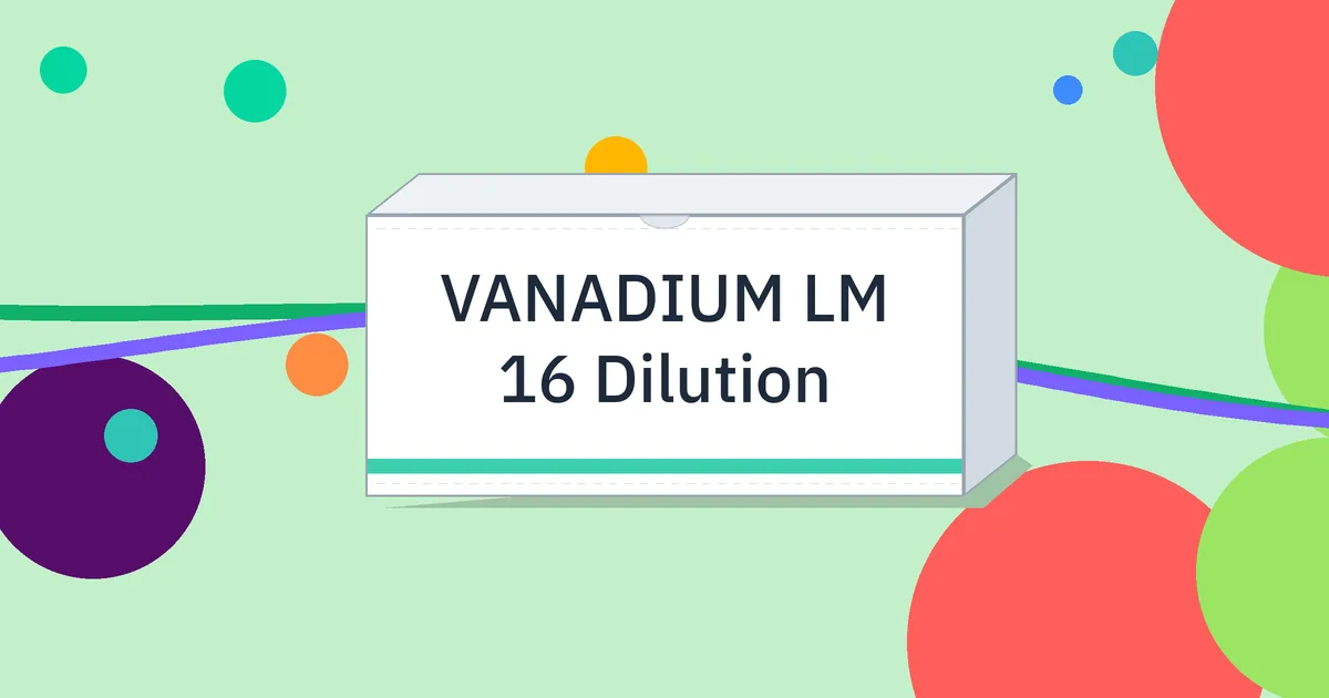 Symbolbild: Packung mit der Aufschrift VANADIUM LM 16 Dilution (PZN 13262635) – Verfügbarkeit und Bezug in Apotheken in Frankfurt am Main