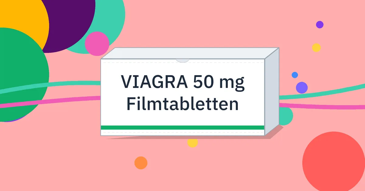 Symbolbild: Packung mit der Aufschrift VIAGRA 50 mg Filmtabletten (PZN 08844269) – Verfügbarkeit und Bezug in Apotheken in Frankfurt am Main