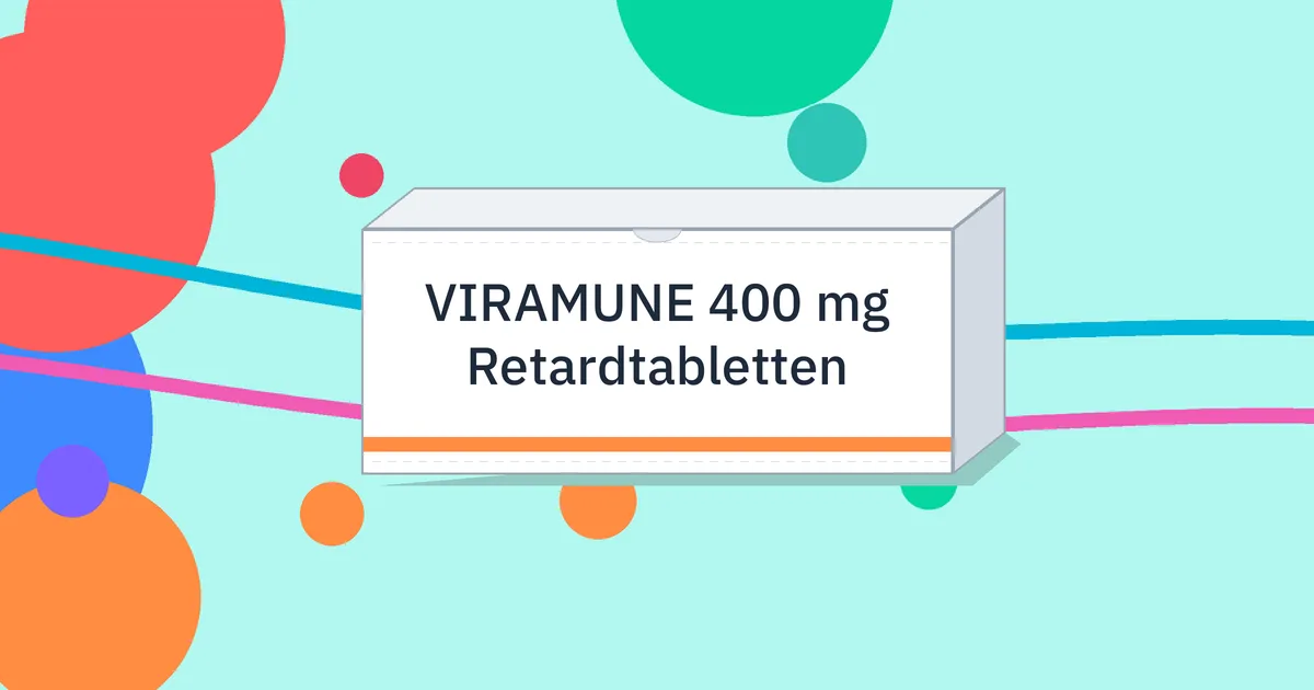 Symbolbild: Packung mit der Aufschrift VIRAMUNE 400 mg Retardtabletten (PZN 09637377) – Verfügbarkeit und Bezug in Apotheken in Frankfurt am Main