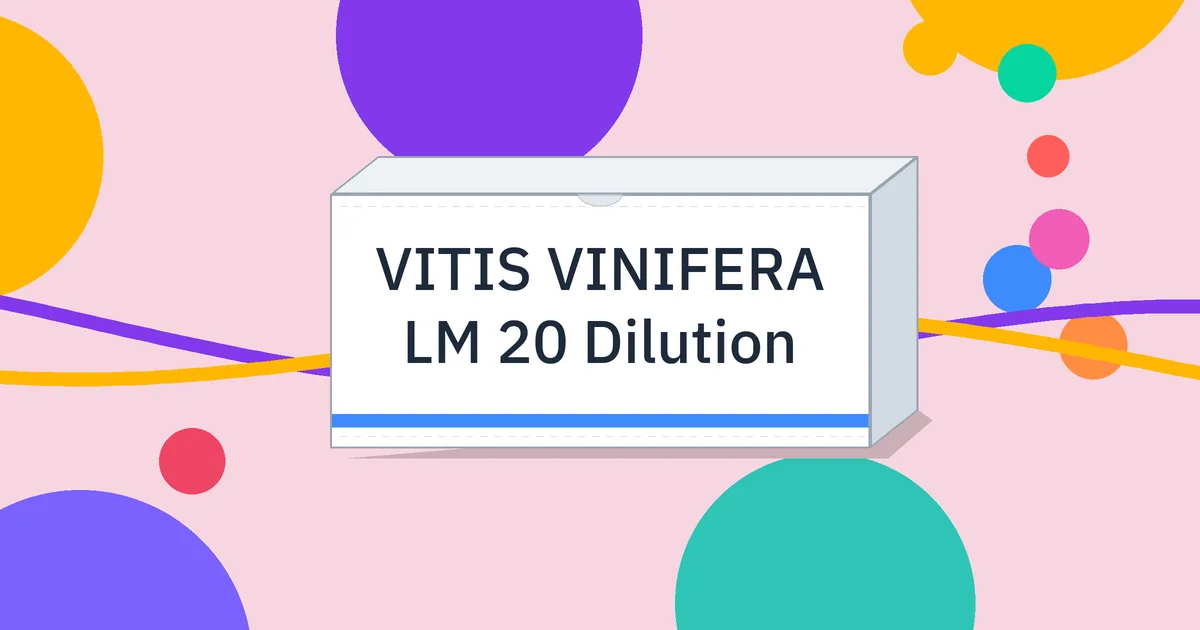 Symbolbild: Packung mit der Aufschrift VITIS VINIFERA LM 20 Dilution (PZN 13279854) – Verfügbarkeit und Bezug in Apotheken in Frankfurt am Main