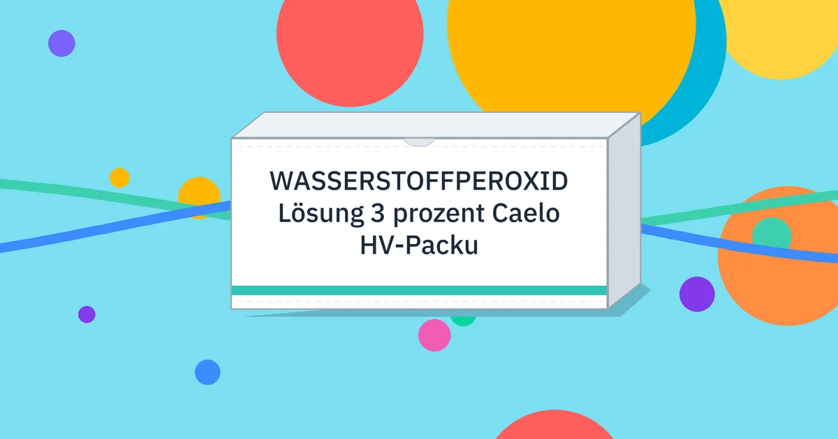 Symbolbild: Packung mit der Aufschrift WASSERSTOFFPEROXID Lösung 3 prozent Caelo HV-Packu (PZN 07582643) – Verfügbarkeit und Bezug in Apotheken in Frankfurt am Main