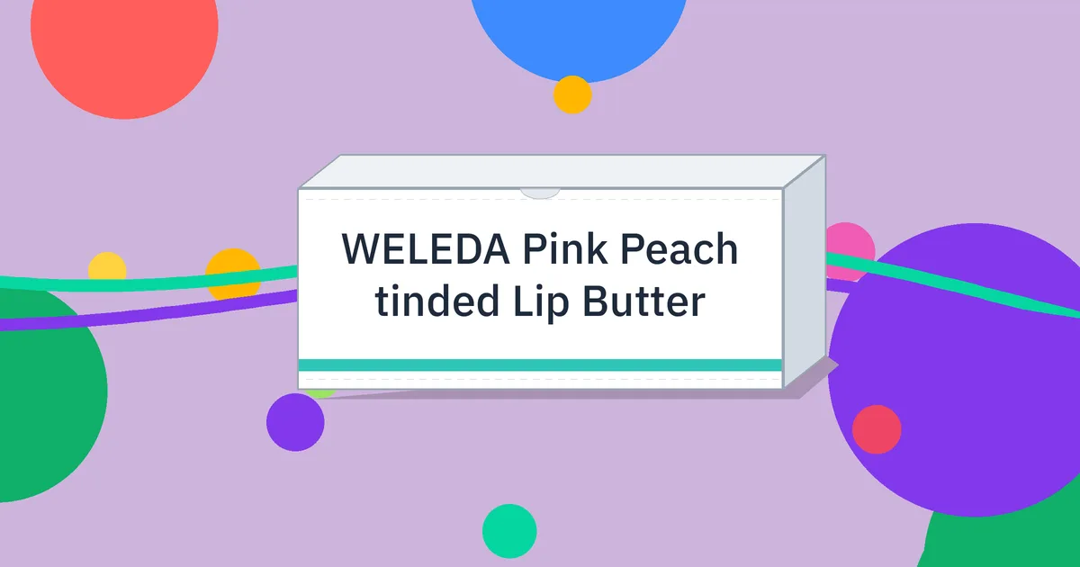Symbolbild: Packung mit der Aufschrift WELEDA Pink Peach tinded Lip Butter (PZN 20126654) – Verfügbarkeit und Bezug in Apotheken in Frankfurt am Main