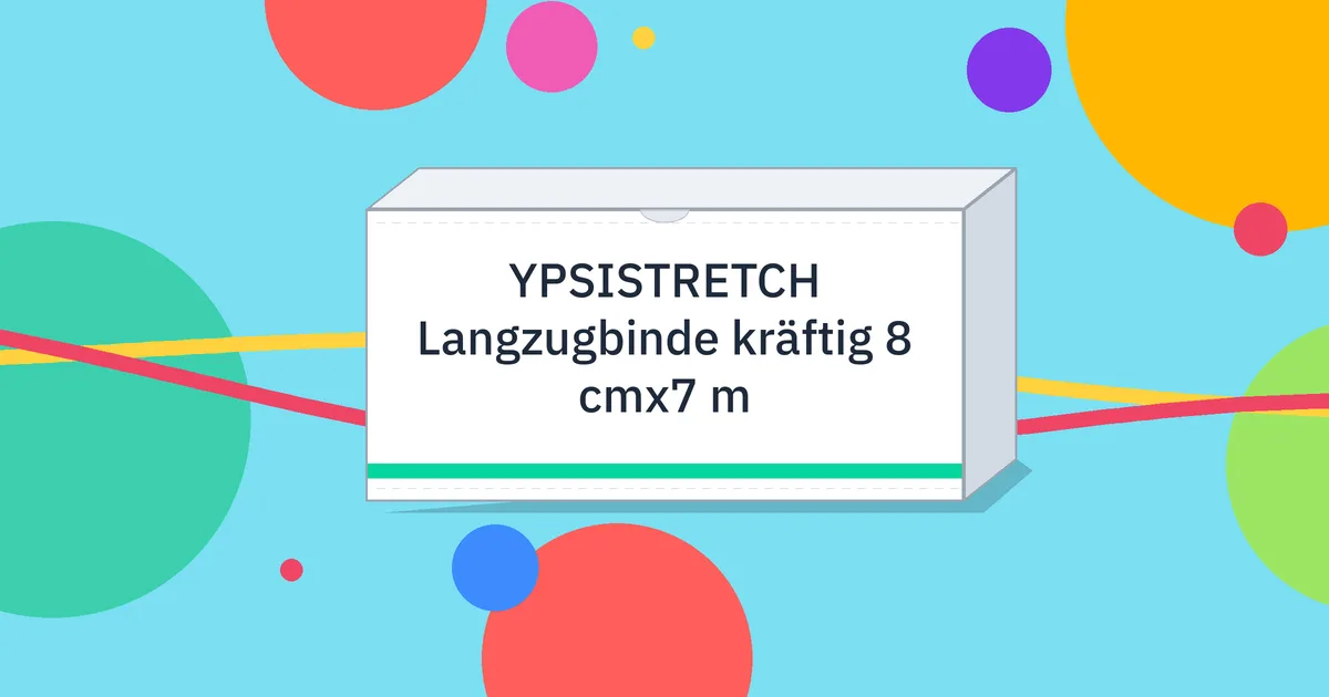 Symbolbild: Packung mit der Aufschrift YPSISTRETCH Langzugbinde kräftig 8 cmx7 m (PZN 12604105) – Verfügbarkeit und Bezug in Apotheken in Frankfurt am Main
