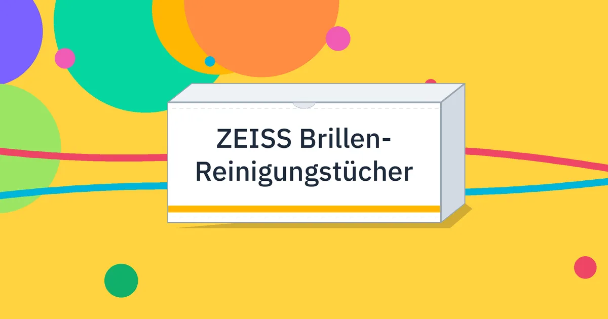 Symbolbild: Packung mit der Aufschrift ZEISS Brillen-Reinigungstücher (PZN 16914251) – Verfügbarkeit und Bezug in Apotheken in Frankfurt am Main