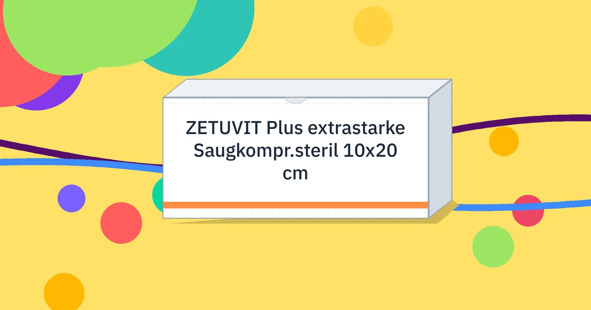 Symbolbild: Packung mit der Aufschrift ZETUVIT Plus extrastarke Saugkompr.steril 10x20 cm (PZN 19533271) – Verfügbarkeit und Bezug in Apotheken in Frankfurt am Main