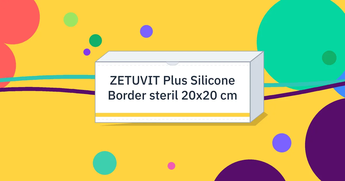 Symbolbild: Packung mit der Aufschrift ZETUVIT Plus Silicone Border steril 20x20 cm (PZN 20120433) – Verfügbarkeit und Bezug in Apotheken in Frankfurt am Main