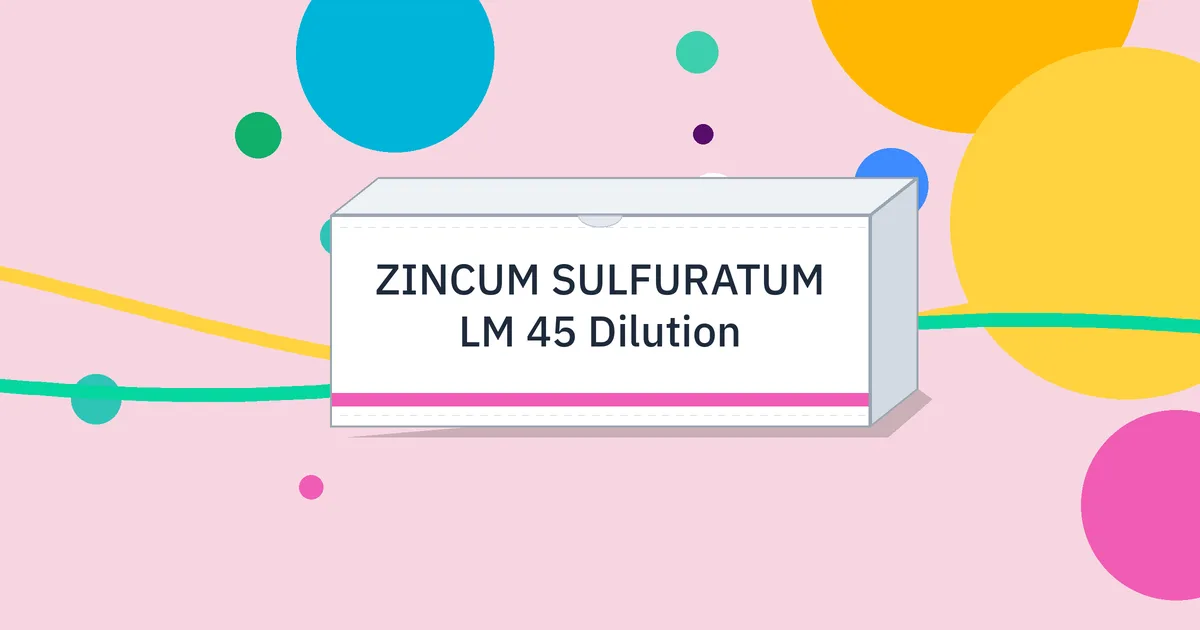 Symbolbild: Packung mit der Aufschrift ZINCUM SULFURATUM LM 45 Dilution (PZN 13299710) – Verfügbarkeit und Bezug in Apotheken in Frankfurt am Main