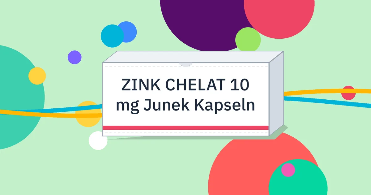 Symbolbild: Packung mit der Aufschrift ZINK CHELAT 10 mg Junek Kapseln (PZN 10015379) – Verfügbarkeit und Bezug in Apotheken in Frankfurt am Main
