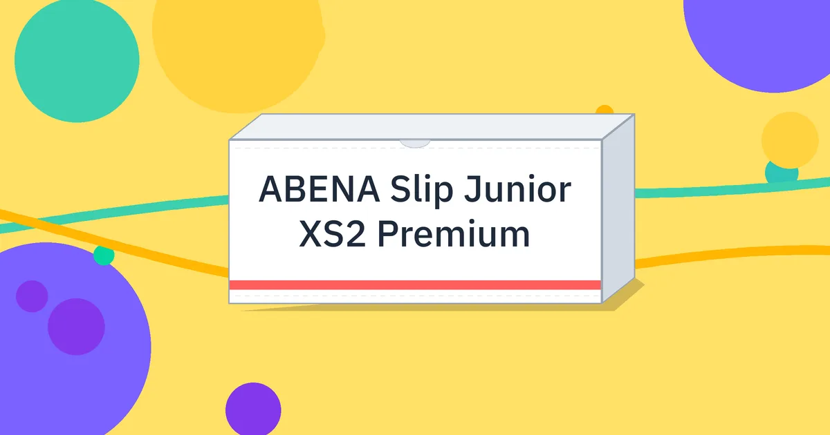 Symbolbild: Packung mit der Aufschrift ABENA Slip Junior XS2 Premium (PZN 17417193) – Verfügbarkeit und Bezug in Apotheken in Frankfurt am Main