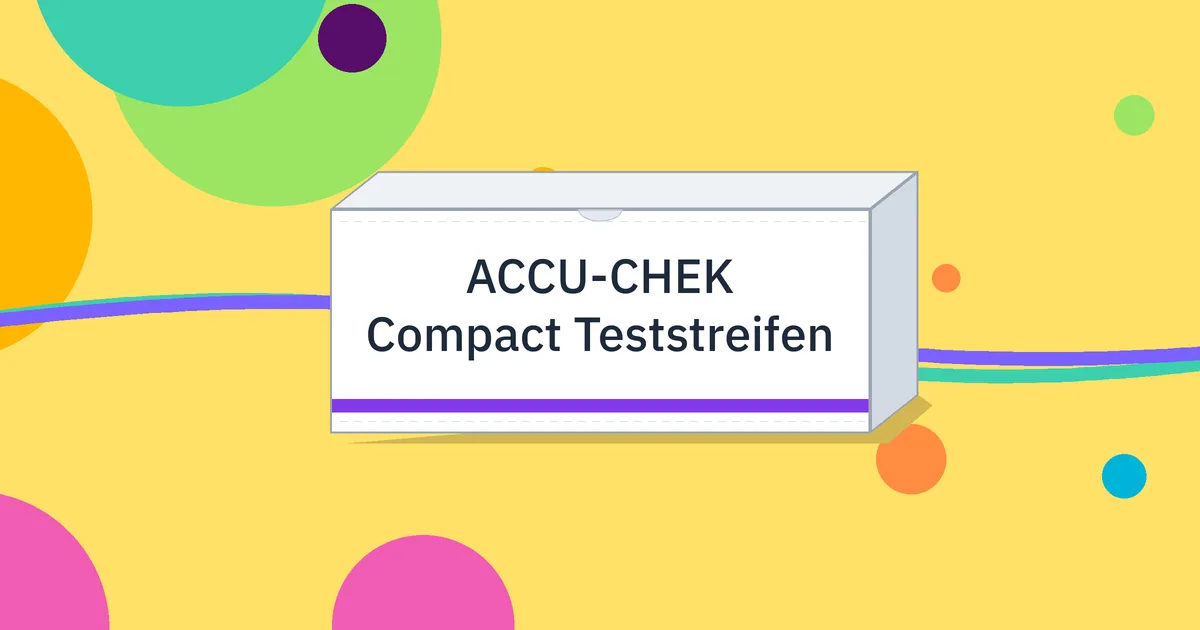 Symbolbild: Packung mit der Aufschrift ACCU-CHEK Compact Teststreifen (PZN 13598950) – Verfügbarkeit und Bezug in Apotheken in Frankfurt am Main