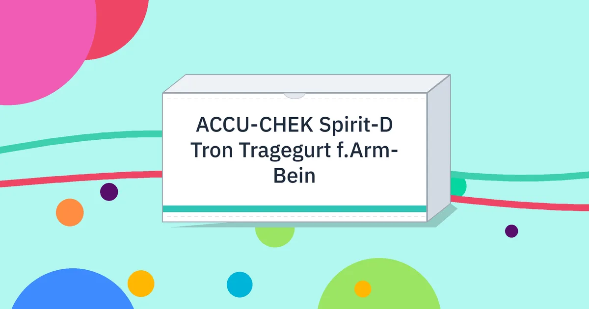 Symbolbild: Packung mit der Aufschrift ACCU-CHEK Spirit-D Tron Tragegurt f.Arm-Bein (PZN 00779897) – Verfügbarkeit und Bezug in Apotheken in Frankfurt am Main