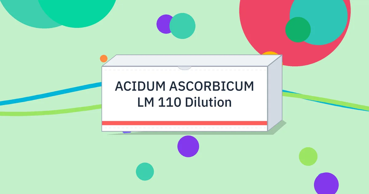 Symbolbild: Packung mit der Aufschrift ACIDUM ASCORBICUM LM 110 Dilution (PZN 13269442) – Verfügbarkeit und Bezug in Apotheken in Frankfurt am Main