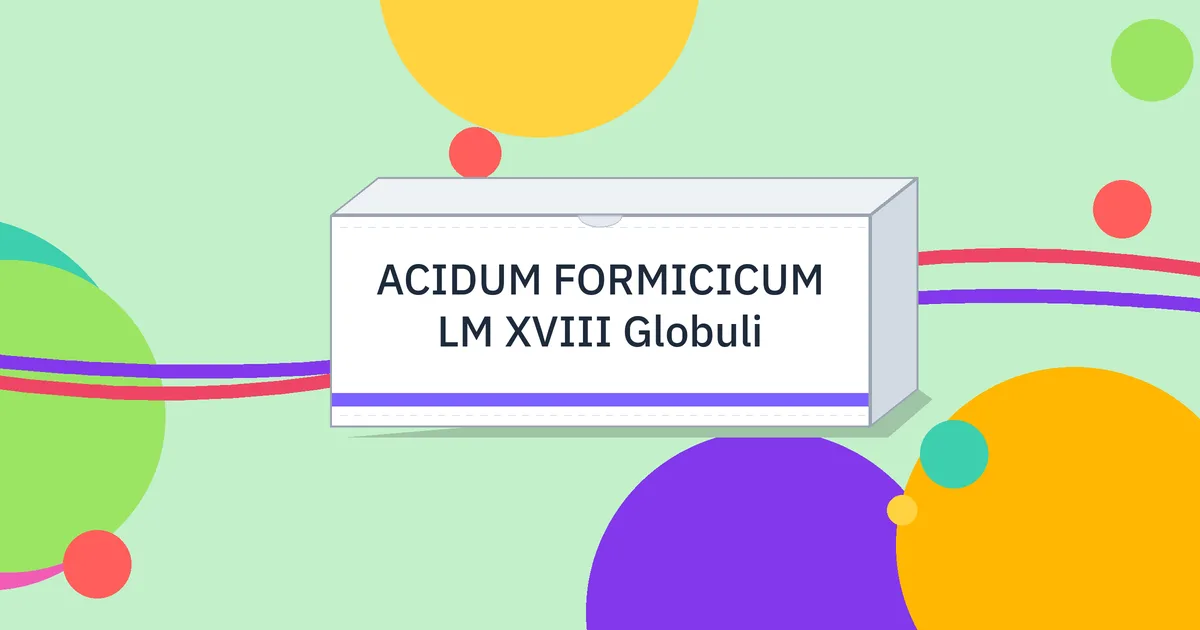 Symbolbild: Packung mit der Aufschrift ACIDUM FORMICICUM LM XVIII Globuli (PZN 02821818) – Verfügbarkeit und Bezug in Apotheken in Frankfurt am Main