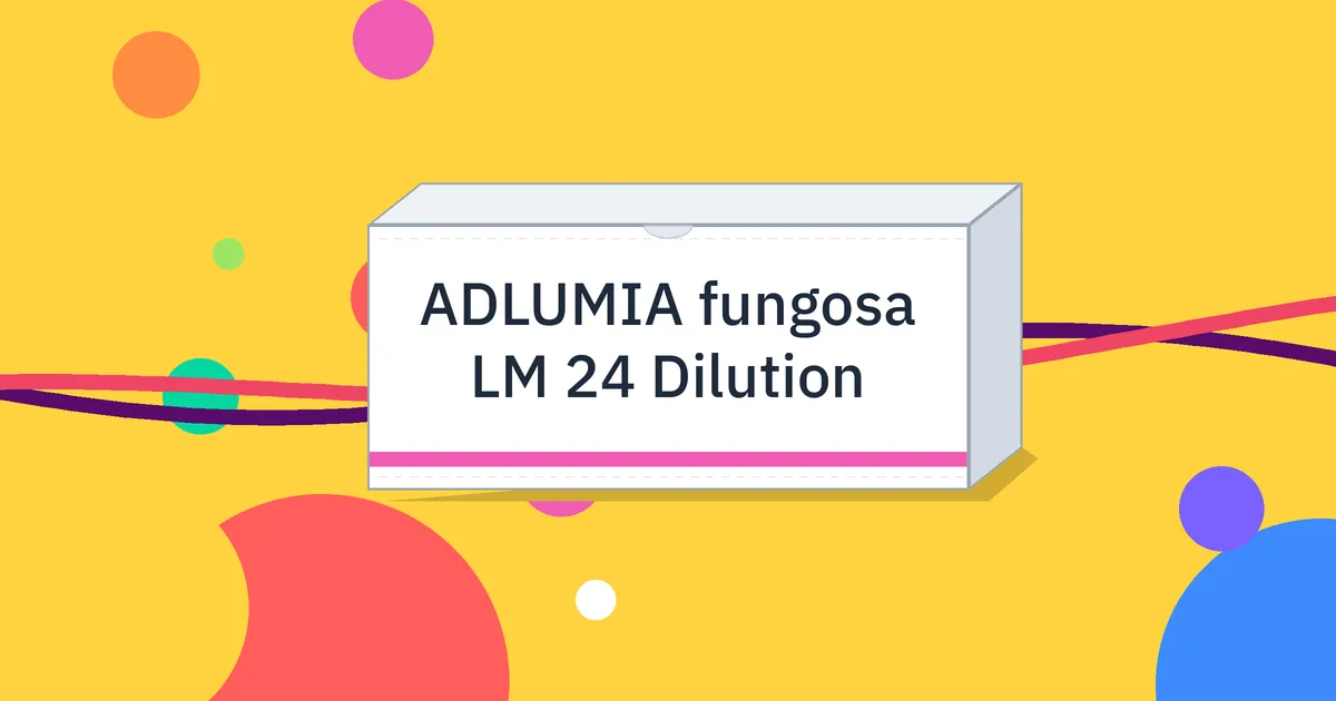 Symbolbild: Packung mit der Aufschrift ADLUMIA fungosa LM 24 Dilution (PZN 13296700) – Verfügbarkeit und Bezug in Apotheken in Frankfurt am Main