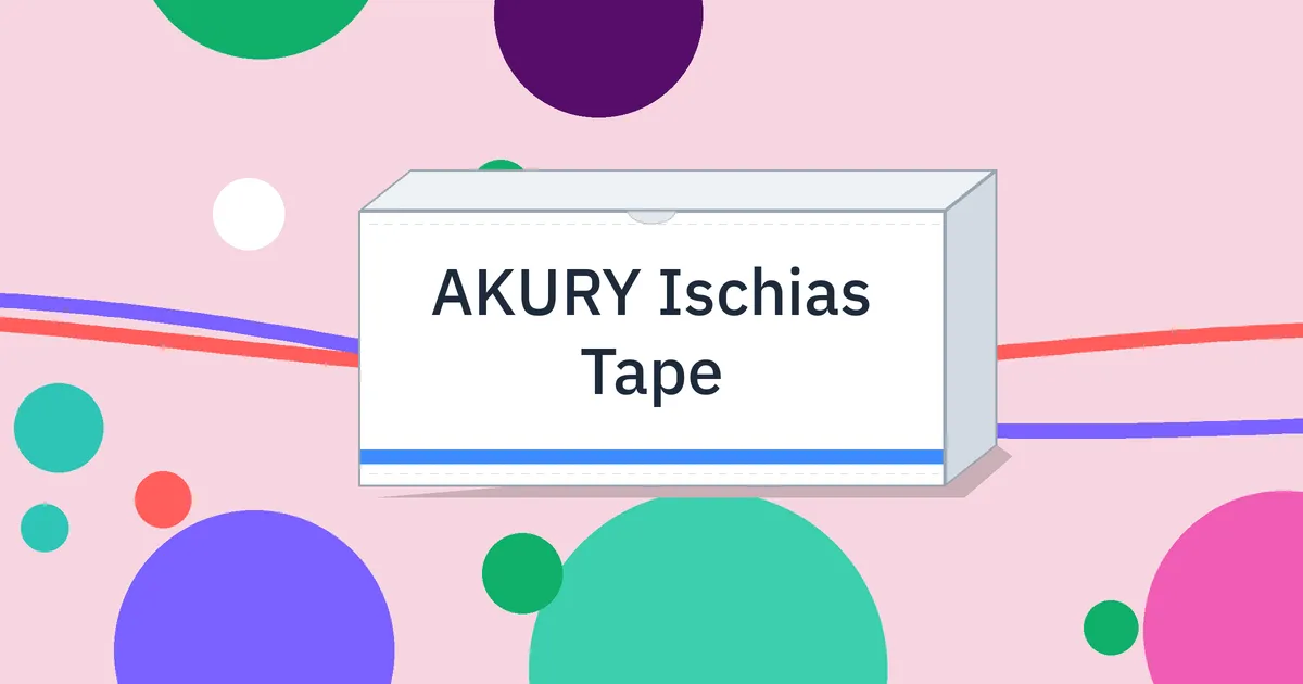 Symbolbild: Packung mit der Aufschrift AKURY Ischias Tape (PZN 20408447) – Verfügbarkeit und Bezug in Apotheken in Frankfurt am Main