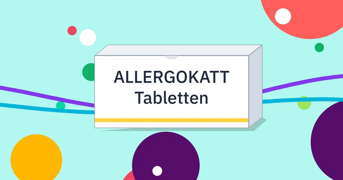 Symbolbild: Packung mit der Aufschrift ALLERGOKATT Tabletten (PZN 00477386) – Verfügbarkeit und Bezug in Apotheken in Frankfurt am Main