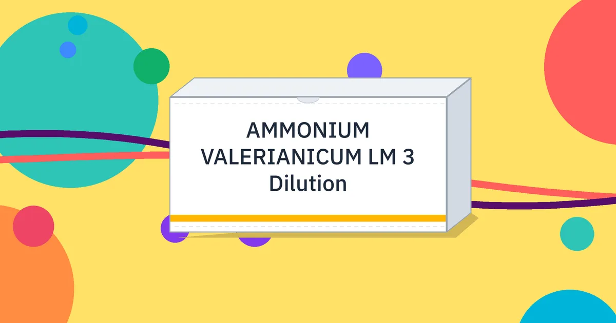Symbolbild: Packung mit der Aufschrift AMMONIUM VALERIANICUM LM 3 Dilution (PZN 13323555) – Verfügbarkeit und Bezug in Apotheken in Frankfurt am Main